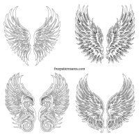 Artistic Angel & Bird Wing Vector Designs: SVG, PNG, & More ...