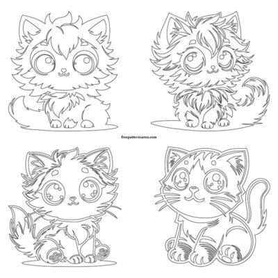 Free Printable Kitten Coloring Pages & Craft Templates (PDF ...